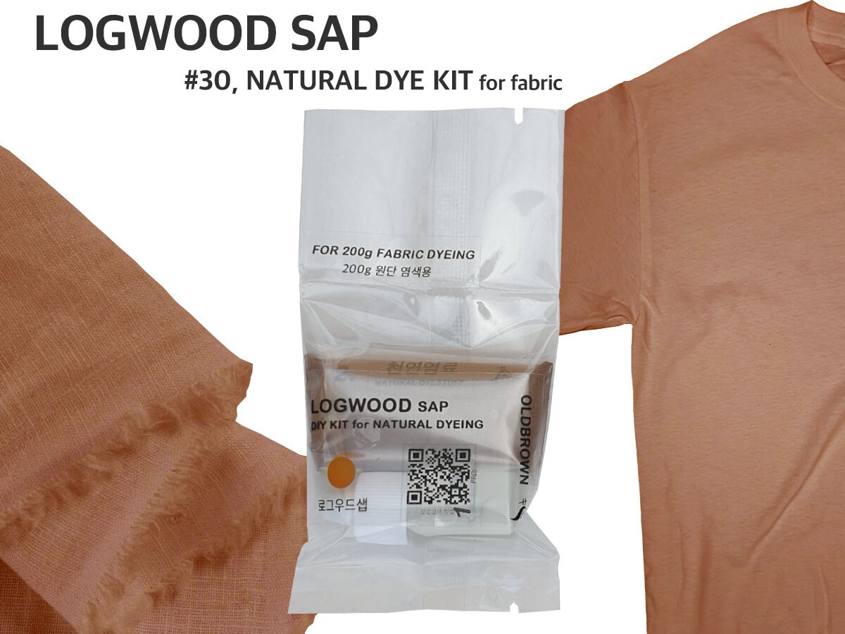 Logwood Sap Dye Kit for 0.45lb Fabric, Tawny Brown Color,natural Dye ...