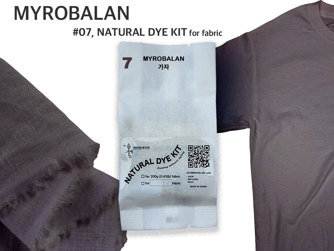 Myrobalan Natural Dye Kit for 0.45lb Fabric, Dark Purple Color, Natural ...
