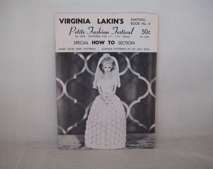 1964 Virginia Lakin's Knitting Book Number 4, 36 Patterns for 11-11 1/2 ...
