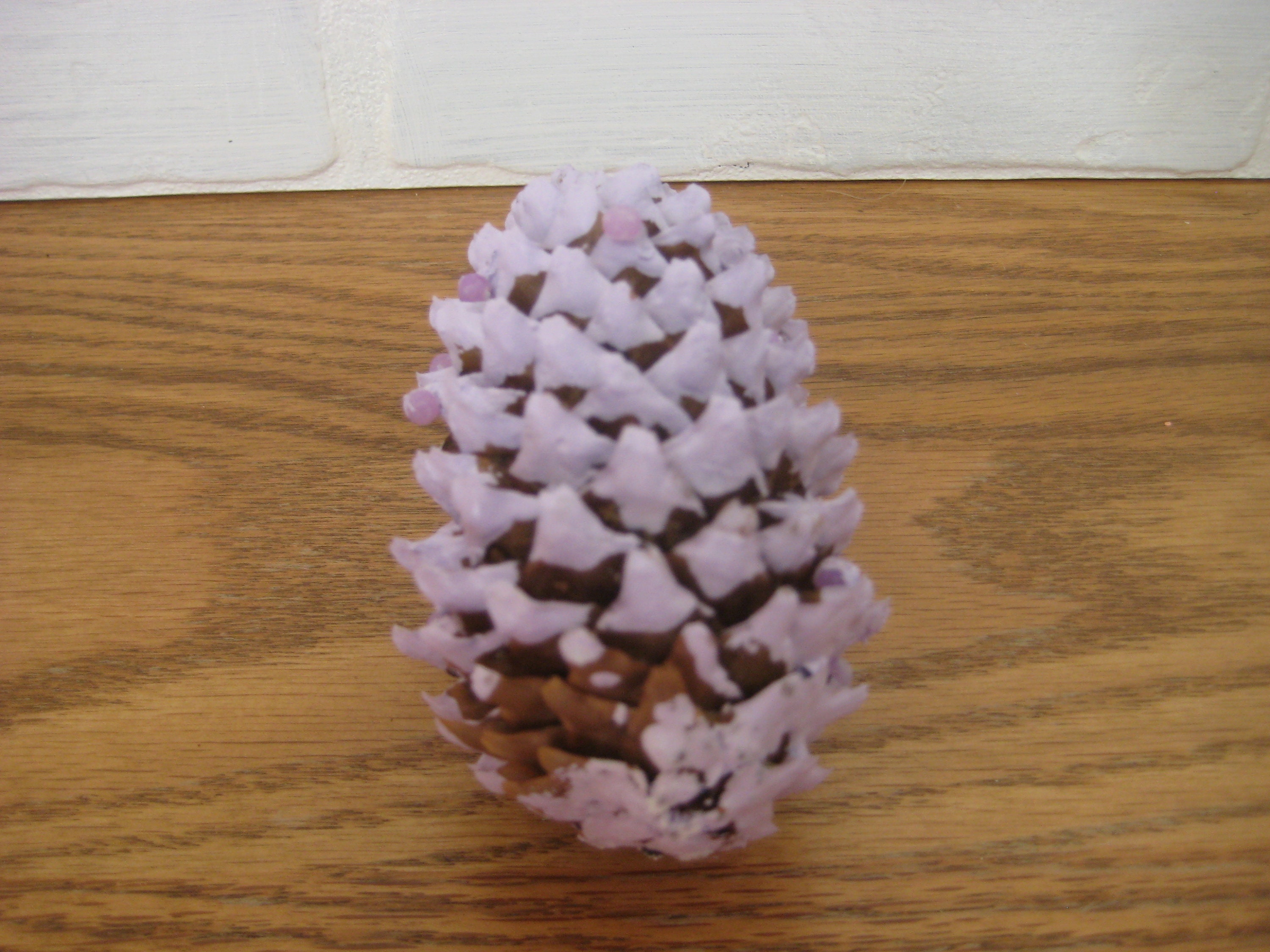 Lilac Jeweled Pine Cone Clean Baked Critter Free Hand | Etsy