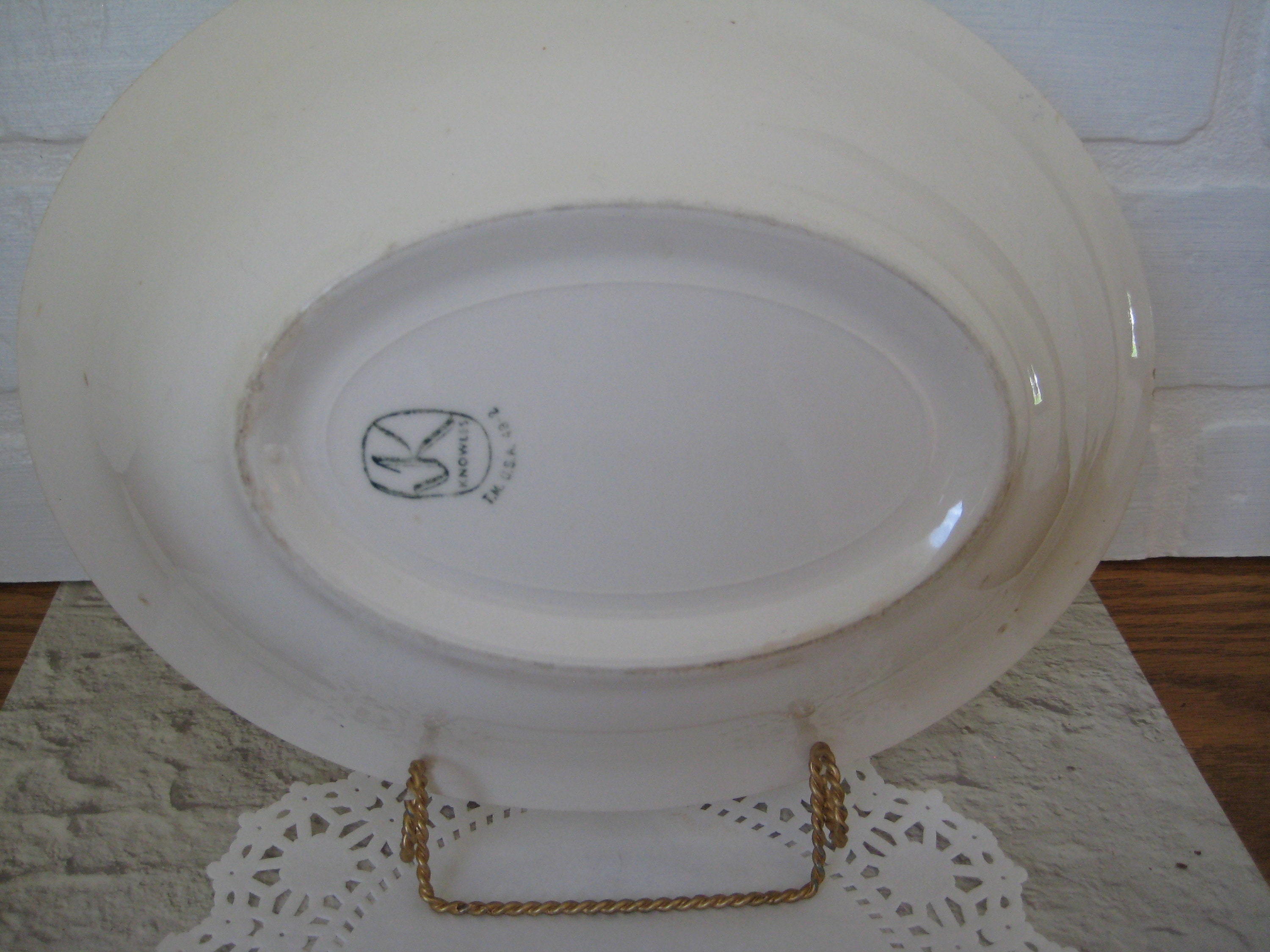 Vintage 1940s Edwin M Knowles Carolina Oval Serving Bowl With | Etsy