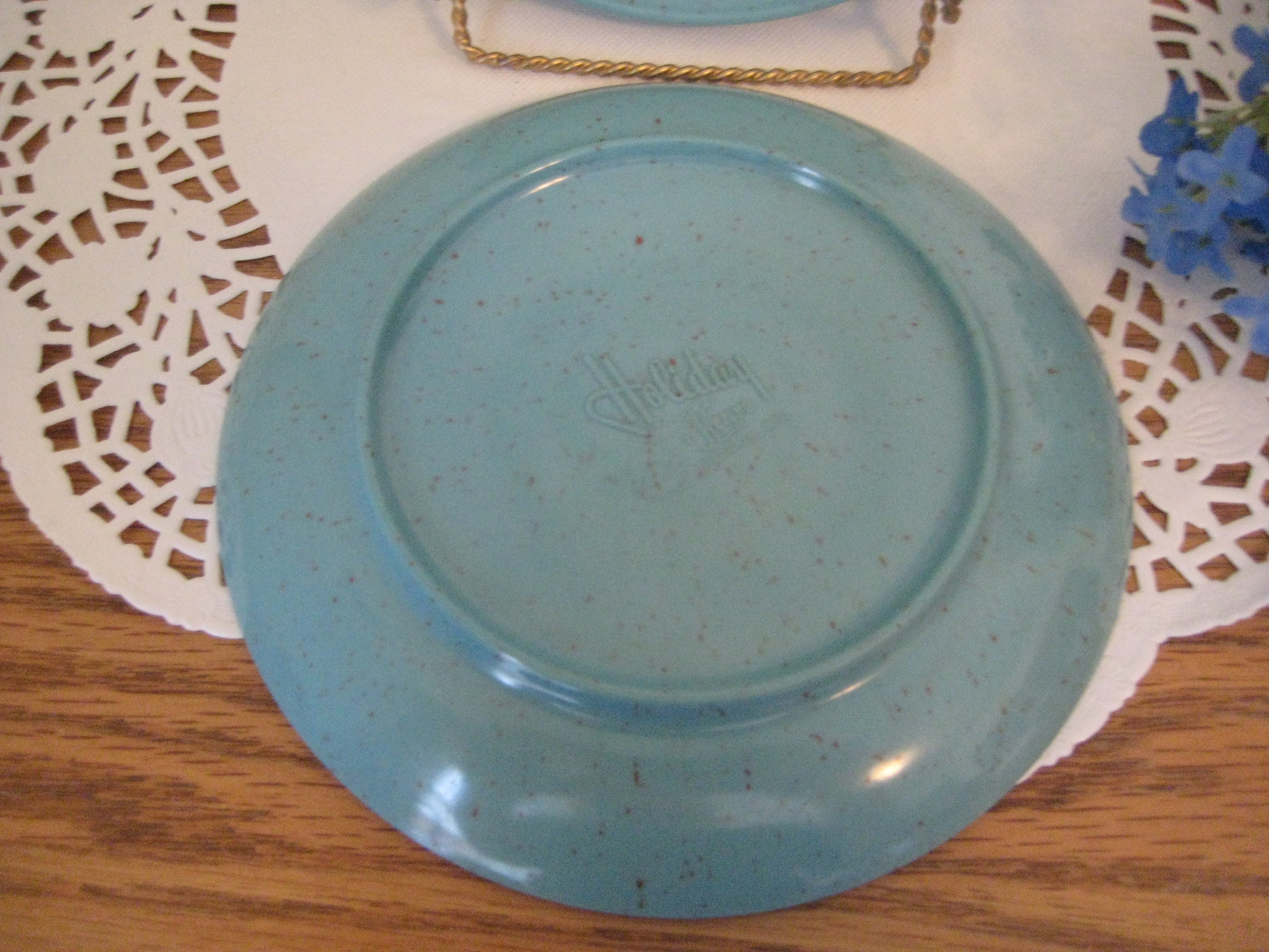 Vintage Turquoise Melmac Plates Kenro Holiday Confetti - Etsy