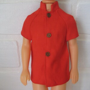 Mattel Ken Doll Red Pak Soda Date Shirt, Guru Style Collar, Original ...