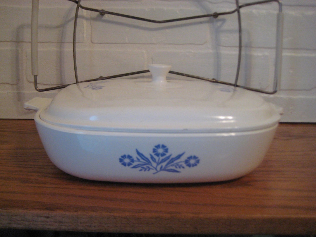 1950's Blue Cornflower Pyrocream Corning Ware 3 Piece B-9 Casserole ...