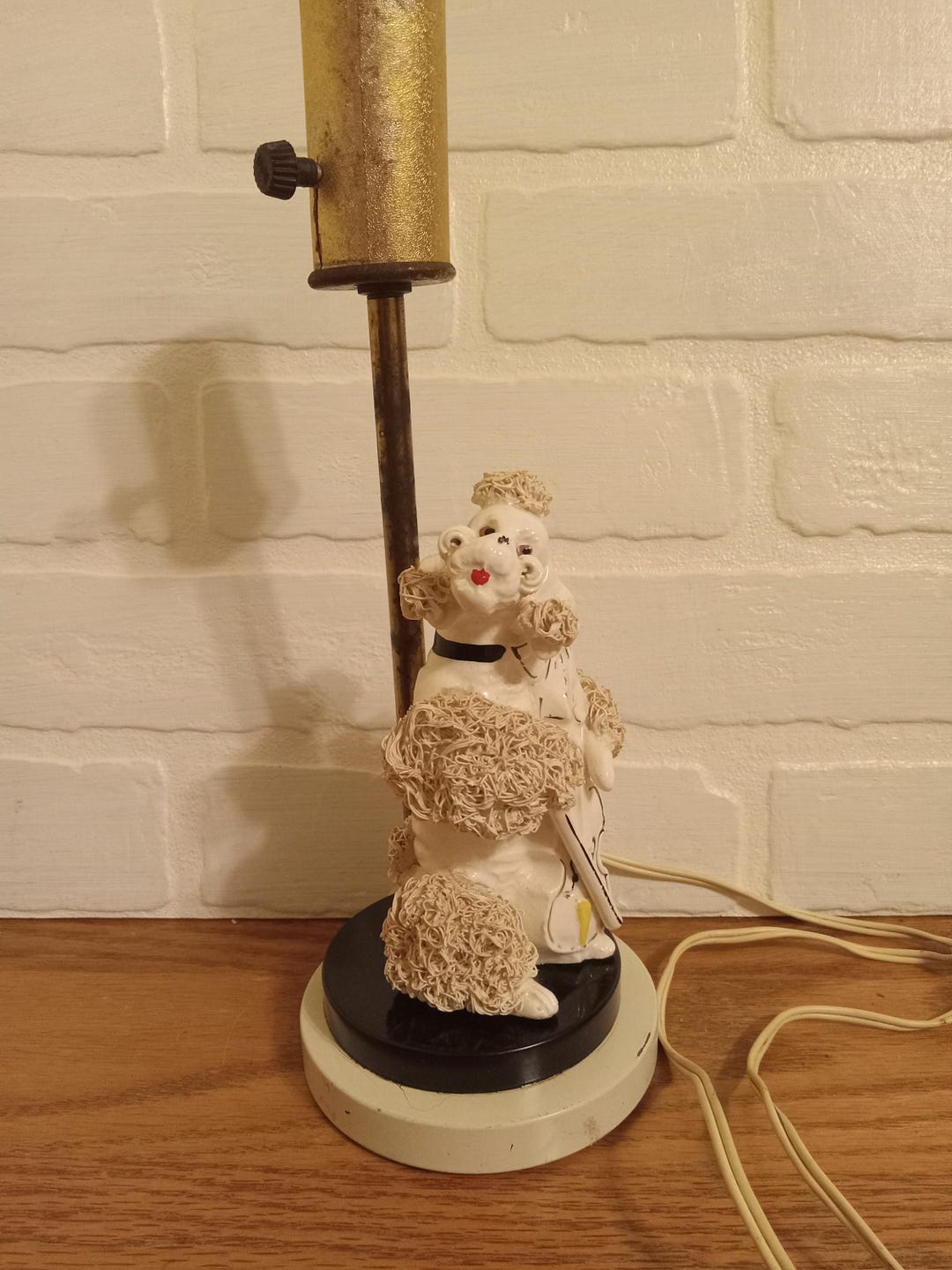 1950s Spaghetti Poodle Lamp Playing Bass, Rare Find, 11 1/2 Inches Tall ...