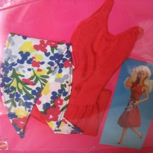 Vintage 1987 Barbie Dress, Mattel Pretty Choices Collection, Red Dress ...
