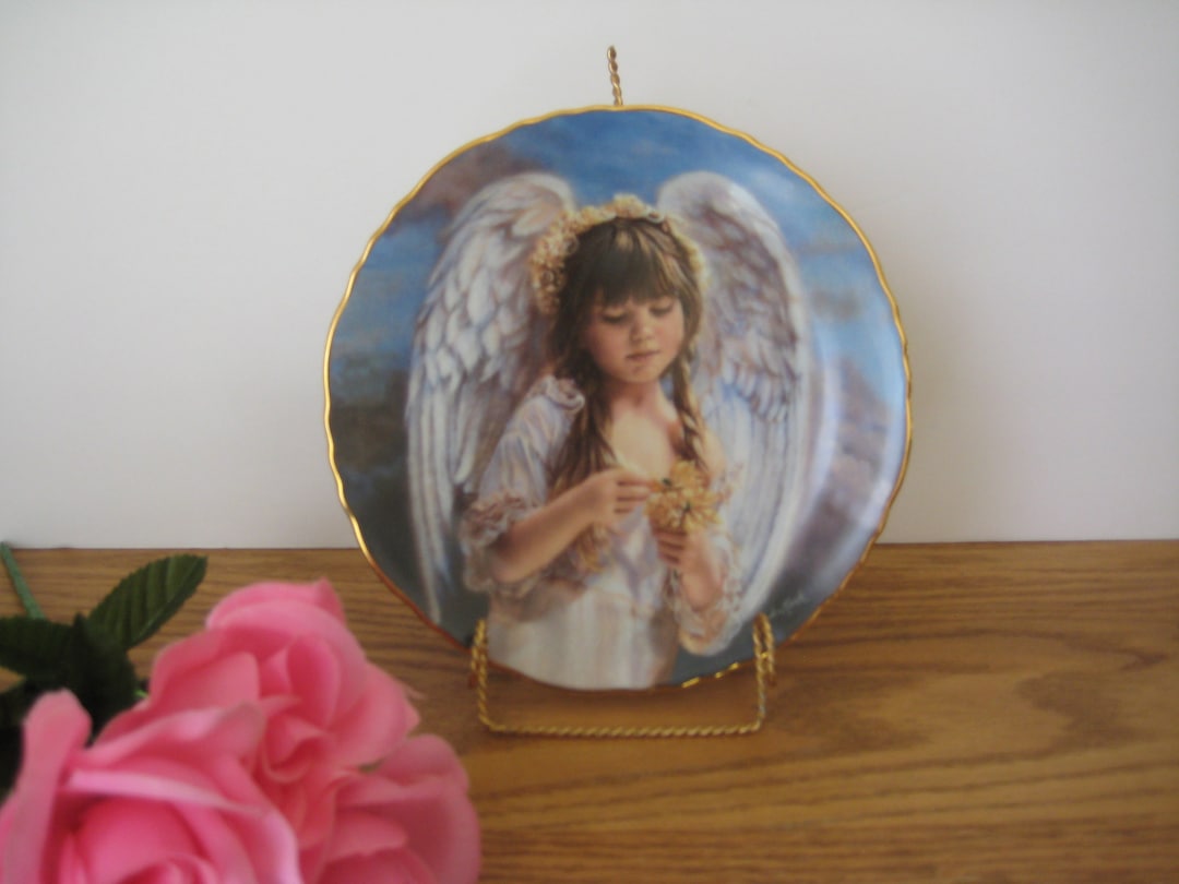 Vintage 1995 Angel Plate, 7 1/4 Inches, Sixth Issue, Sandra Kuck Angel ...
