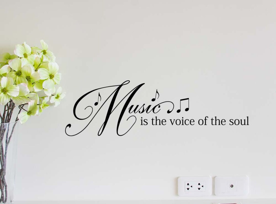 Music is the Voice of the Soul 23 X 7 Wall Quote Art Decor Motivational ...
