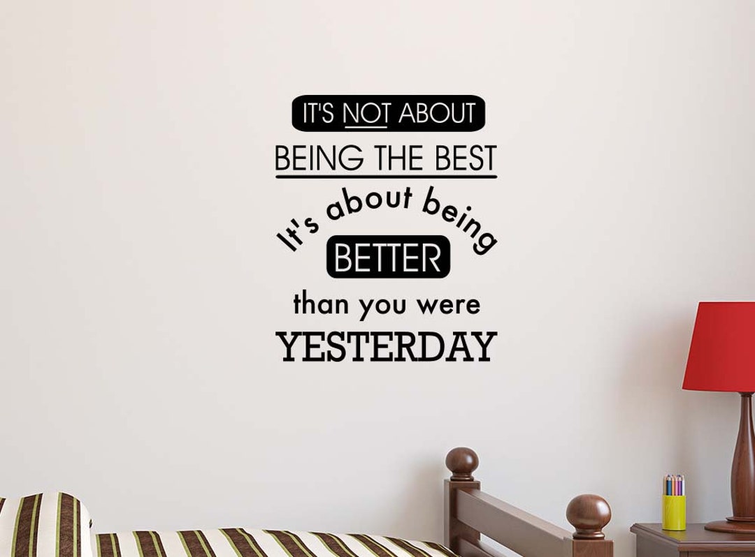3# Its Not About Being the Best Its About Being Better Than You Were ...