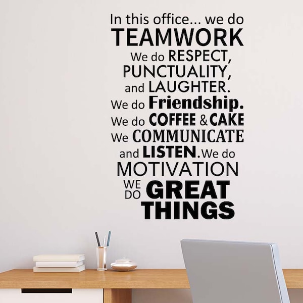 Office Wall Decal - Etsy