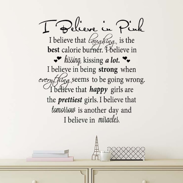 I Believe in Pink - Etsy