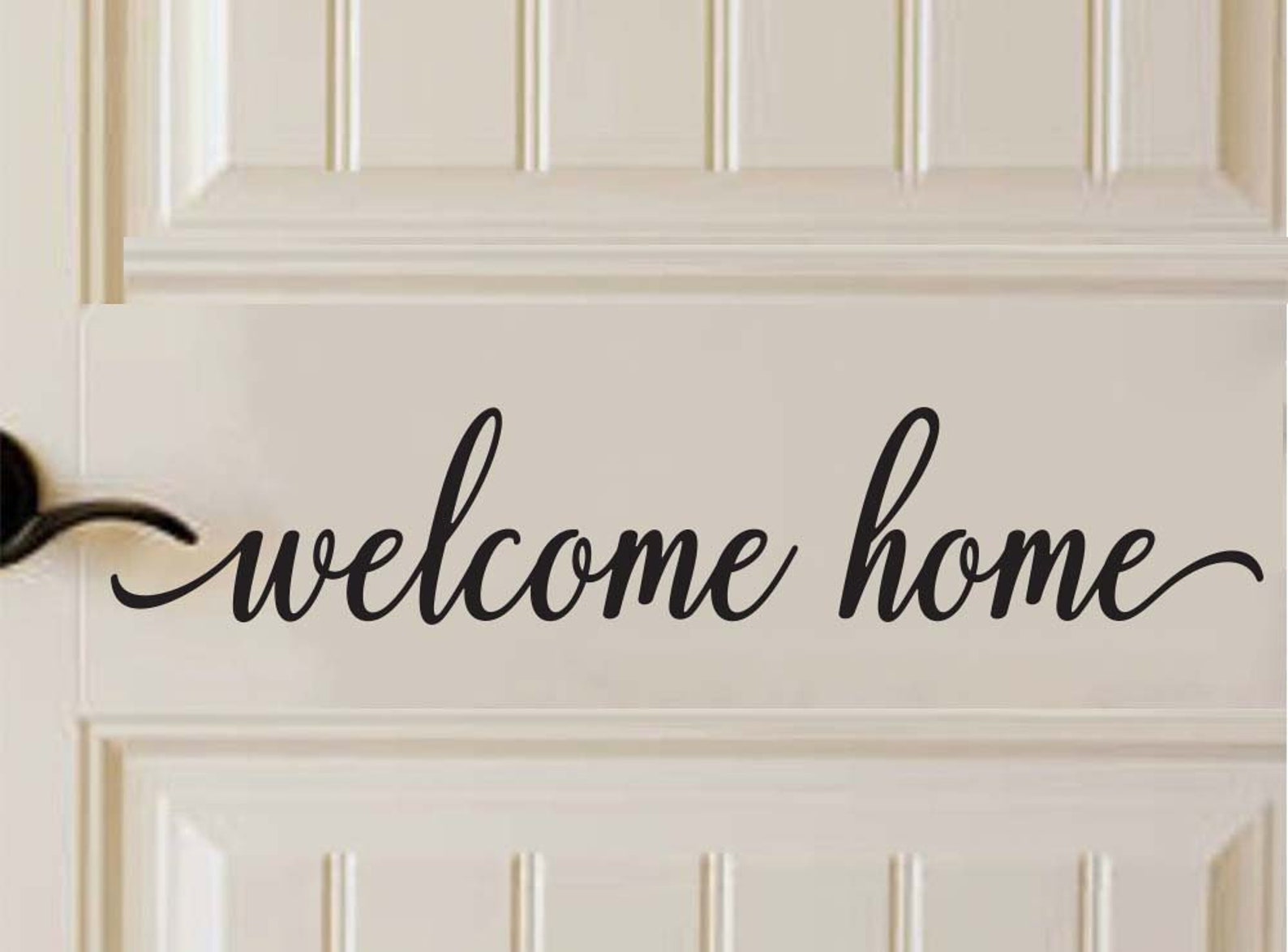 Welcome Home Front Door 21 x 4 Vinyl Wall Decal Calligraphy - Etsy.de