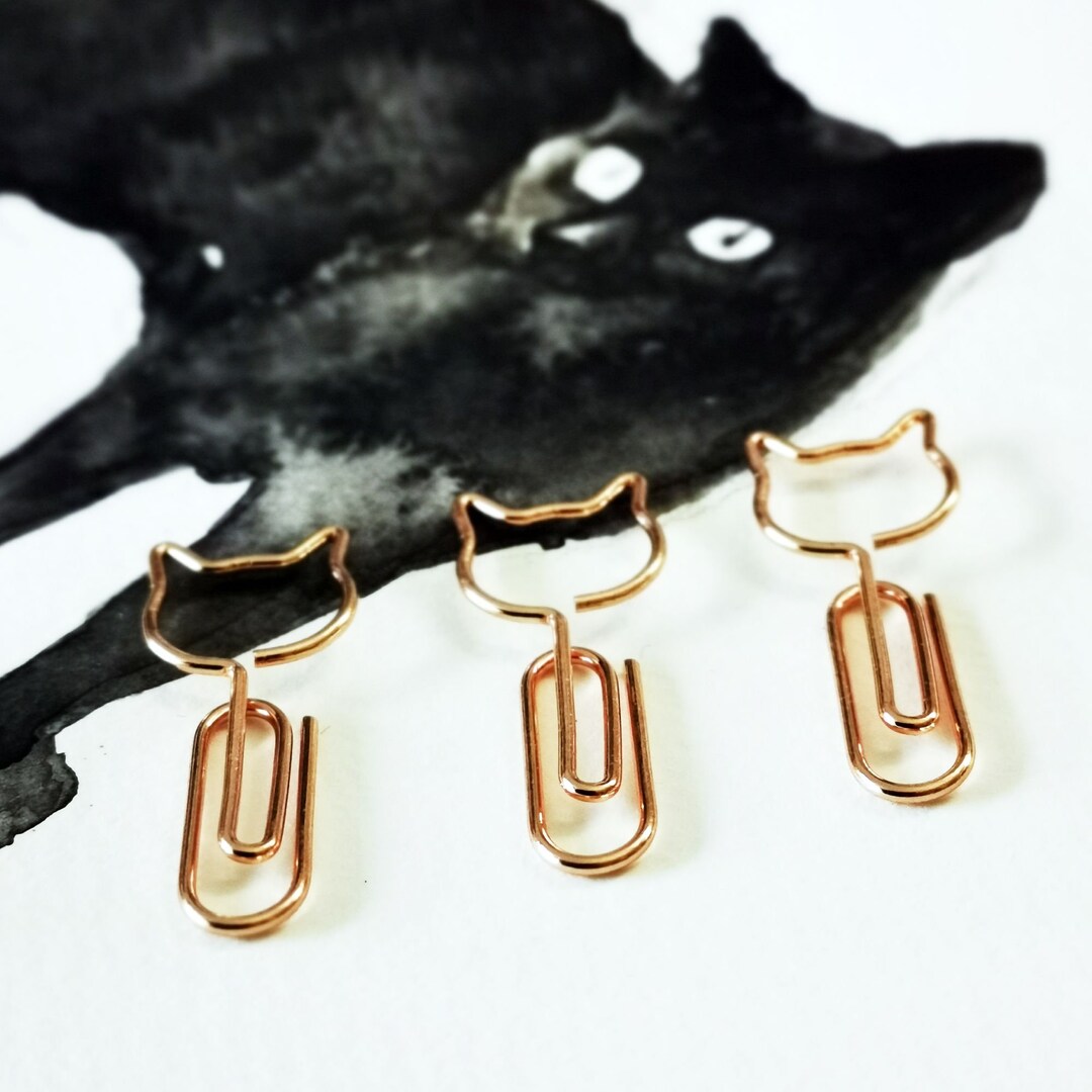 Cat Paper Clip Set (5 Stk), Cat Love, Planner Bookmarks, Paper Clips ...