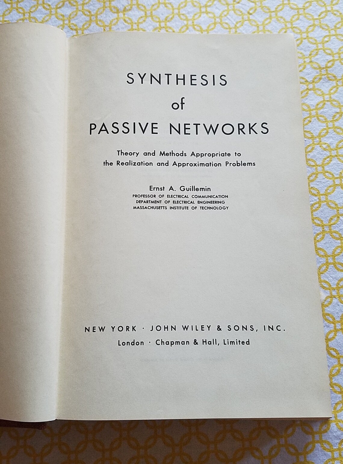 1950's Synthesis of Passive Networks Engineering Electrical Engineer Vintage Textbook Book Decor ...