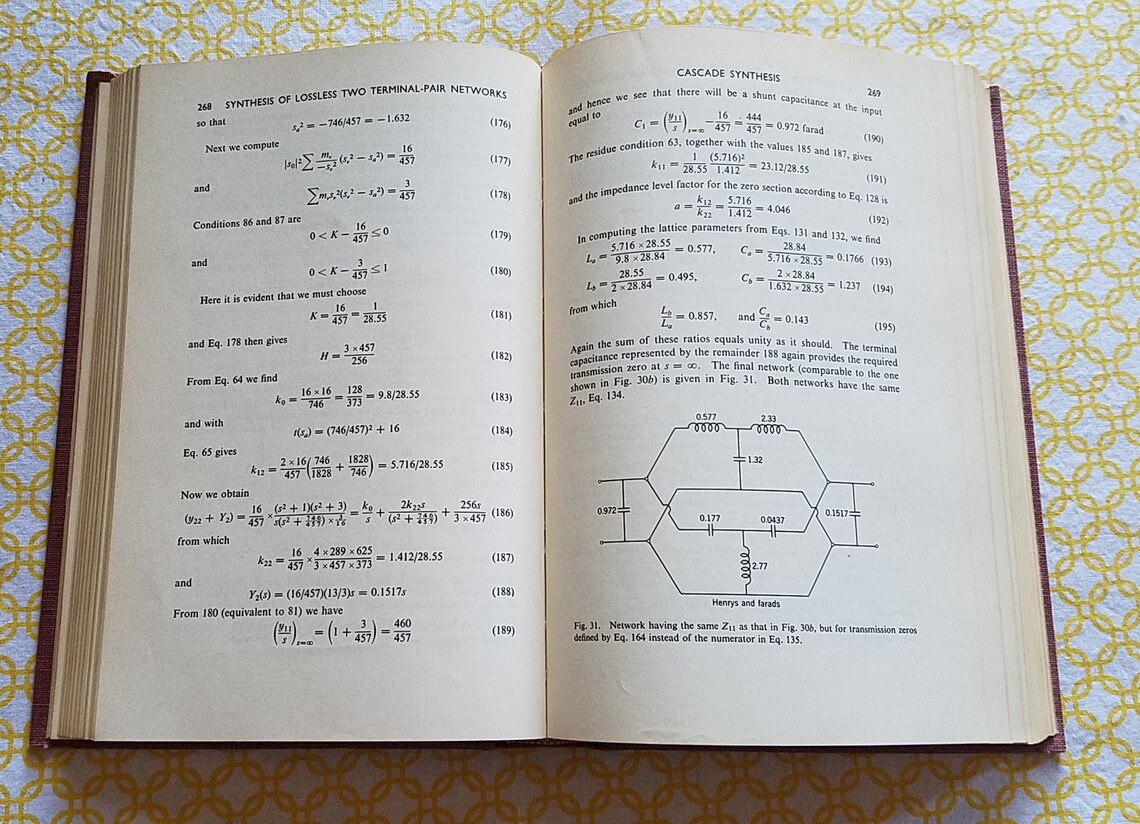 1950's Synthesis of Passive Networks Engineering Electrical Engineer ...