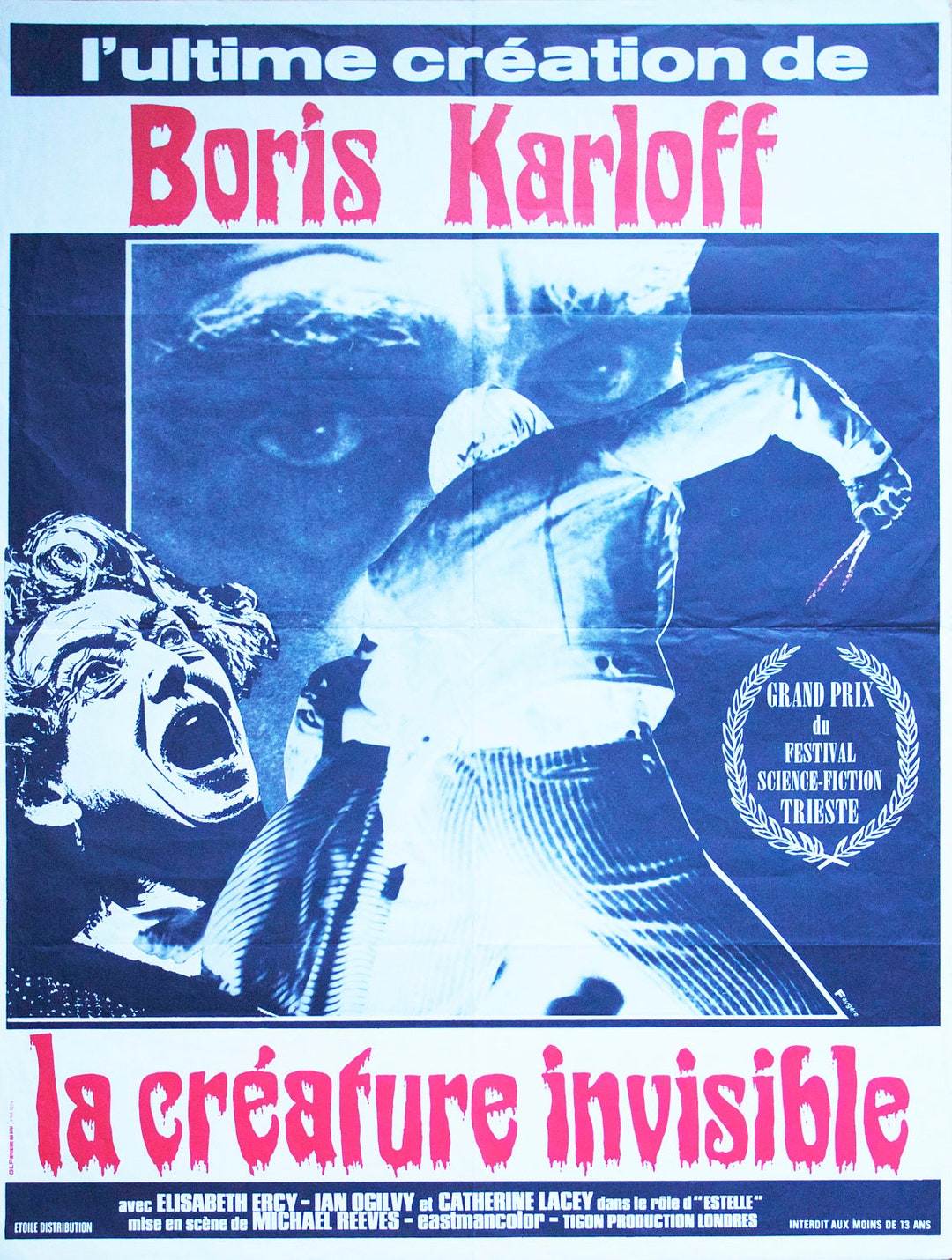 La Créature Invisible original Movie Poster - Etsy
