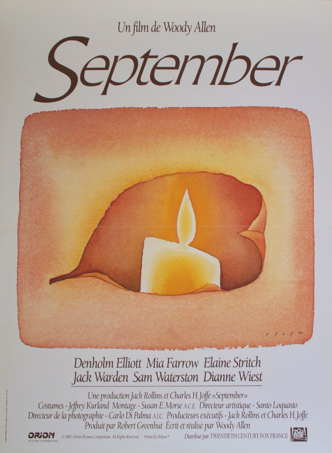 September (original Movie Poster) - Etsy