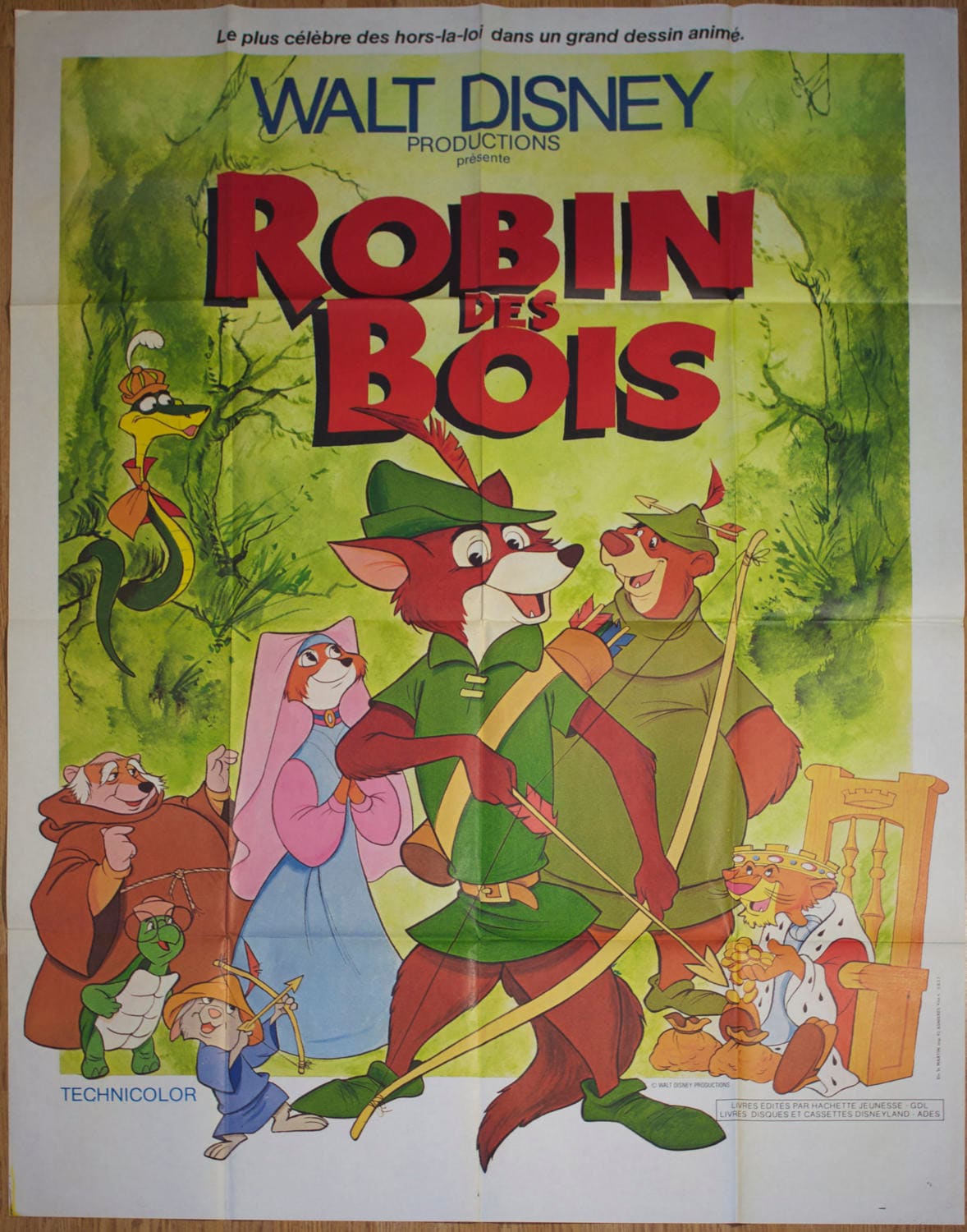 Robin Hood Original 1973 Uk Door Panel Insert Film Movie Poster Disney Ph
