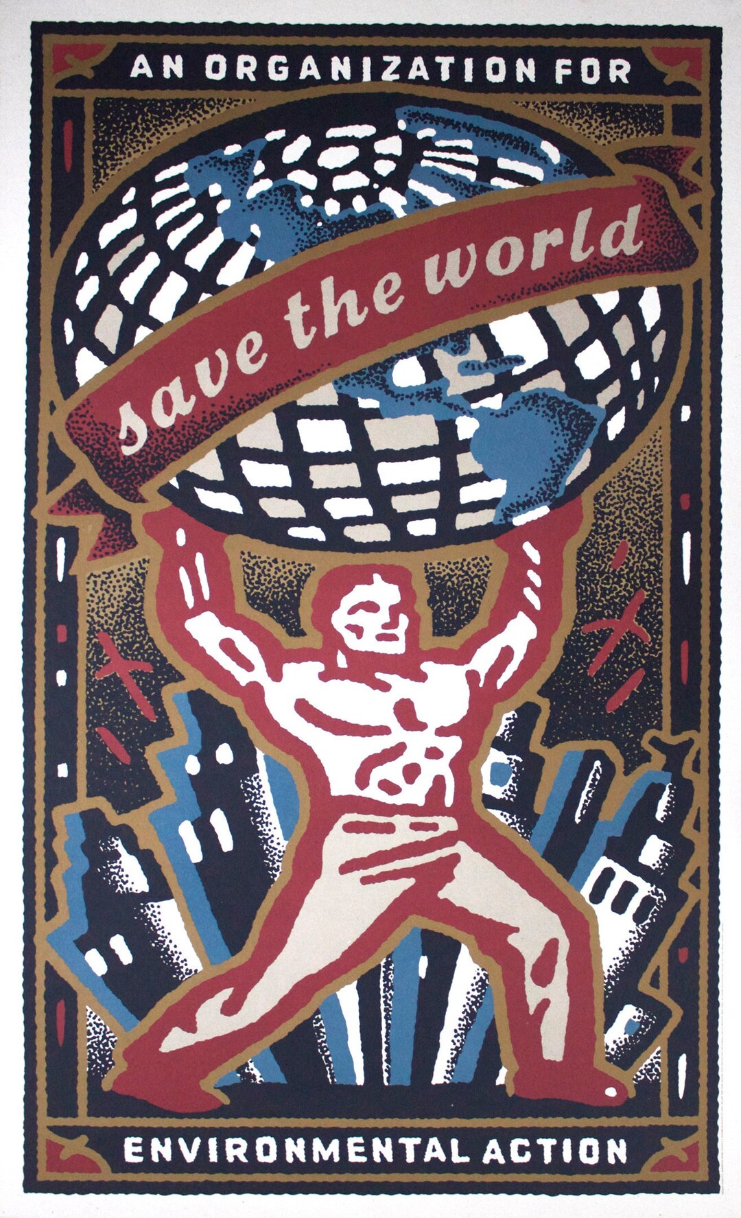 Save the World (original Graphic Poster) - Etsy