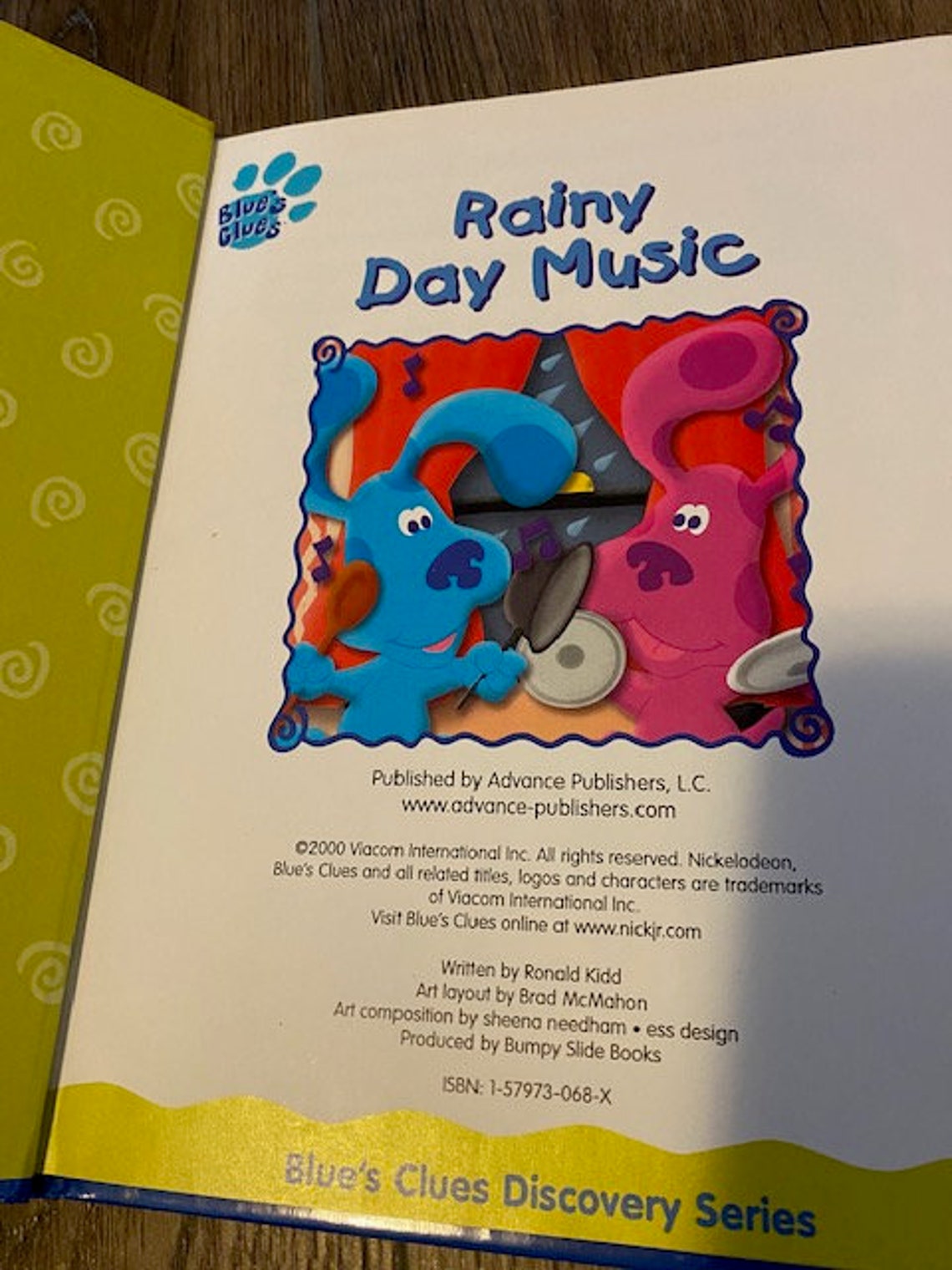 Blues Clues Book Blues Rainy Day Music Book 2 Discovery | Etsy