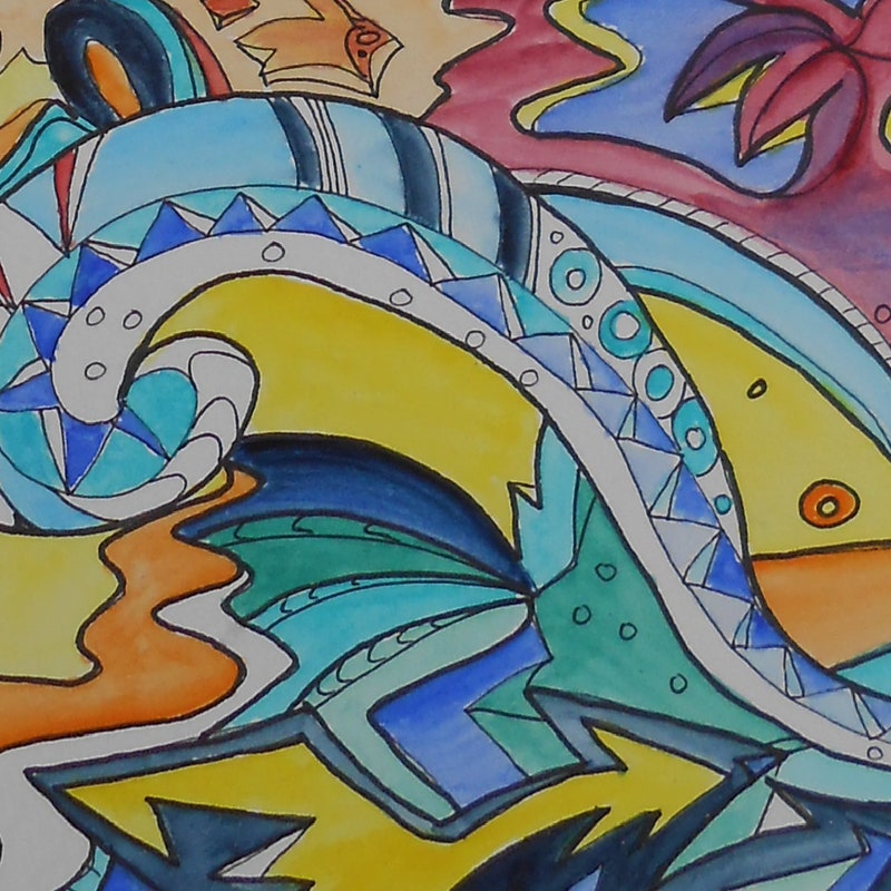 Bilder gemalt surfer - Etsy.de