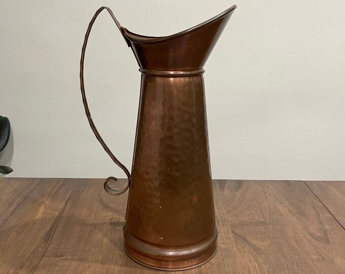 Gregorian Large Solid Copper Pitcher - Etsy