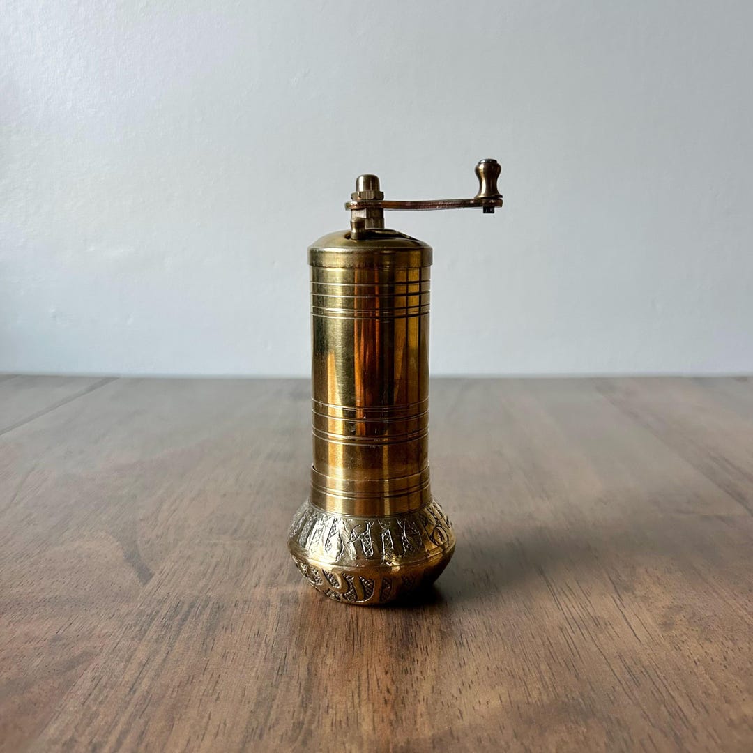 1960s Turkish Solid Brass Spice Mill Grinder - Etsy