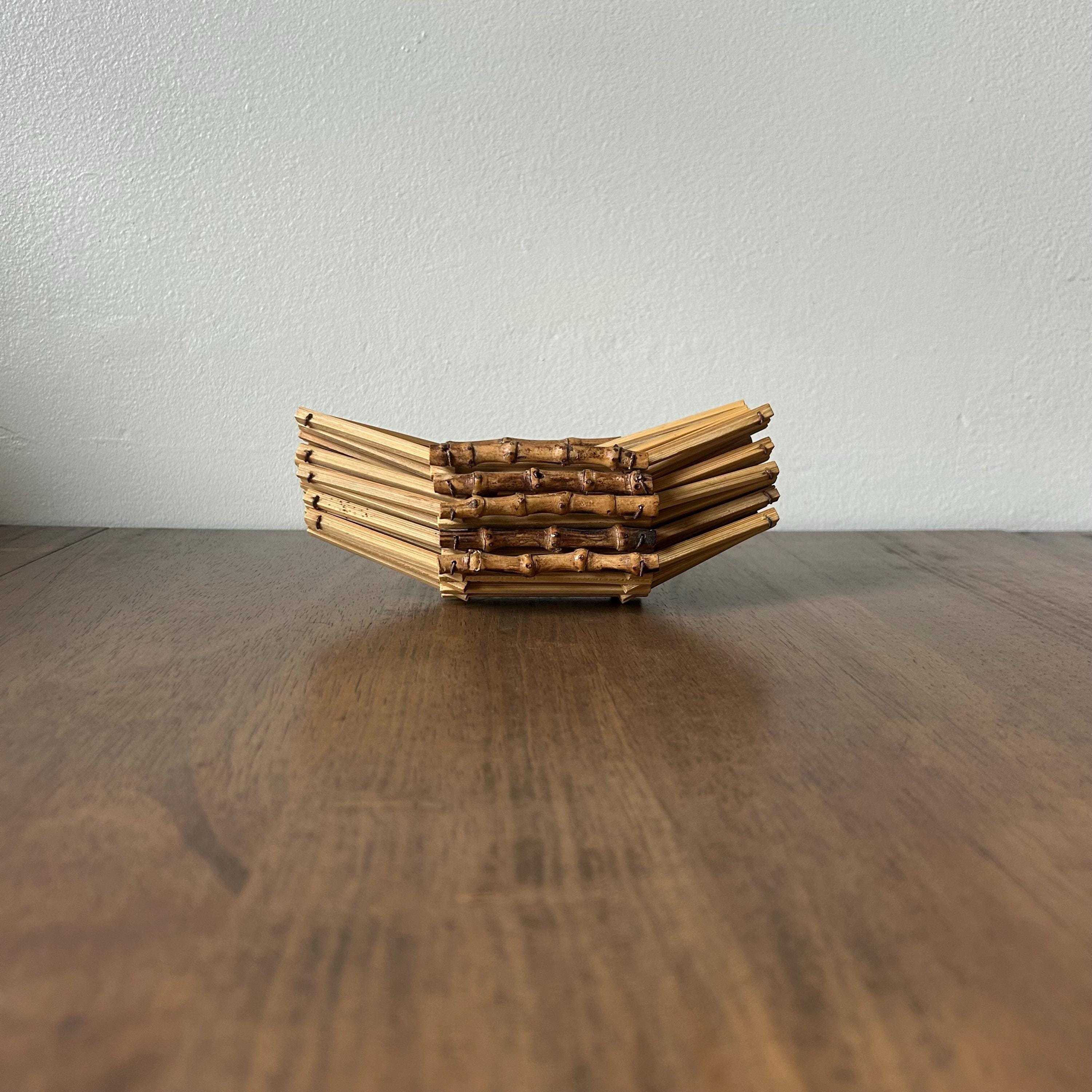 Set of Five Vintage Japanese Bamboo Oshibori Trays - Etsy