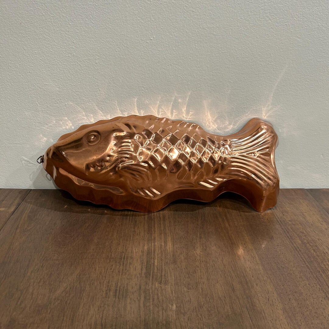 Vintage French Copper Fish Mold - Etsy