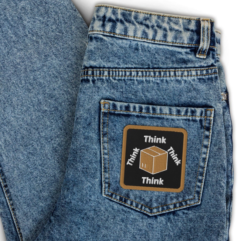 Think Outside of the Box Embroidered Patch - Etsy