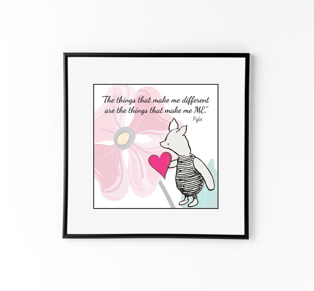 Piglet Quote Art Print: Winnie the Pooh Wall Décor - Etsy