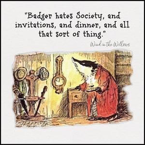 The Wind in the Willows Badger Print - the Wind in the Willows Badger ...