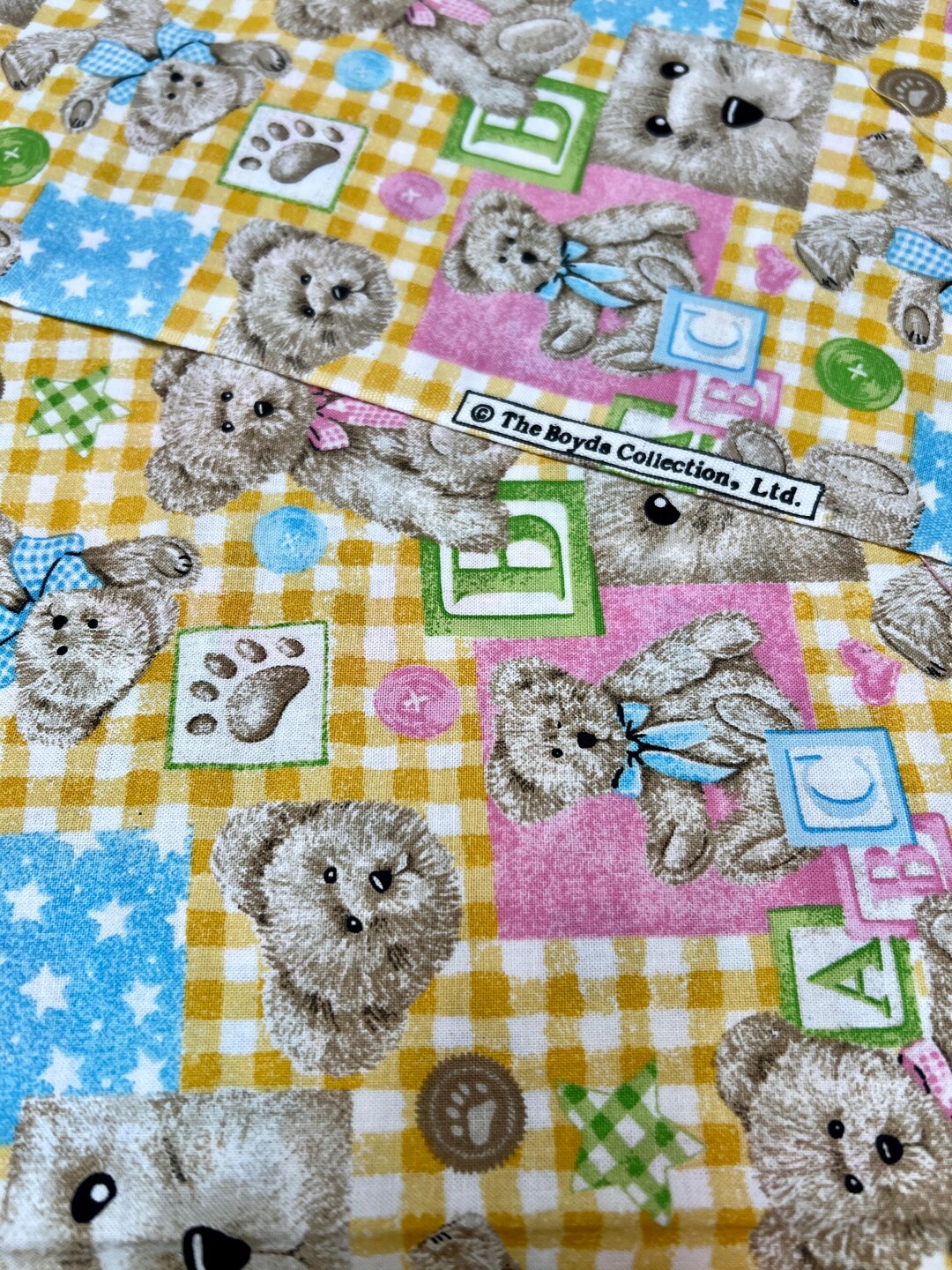 One Piece Boyds Bears Cotton Fabric From the Boyds Collection, Ltd ...