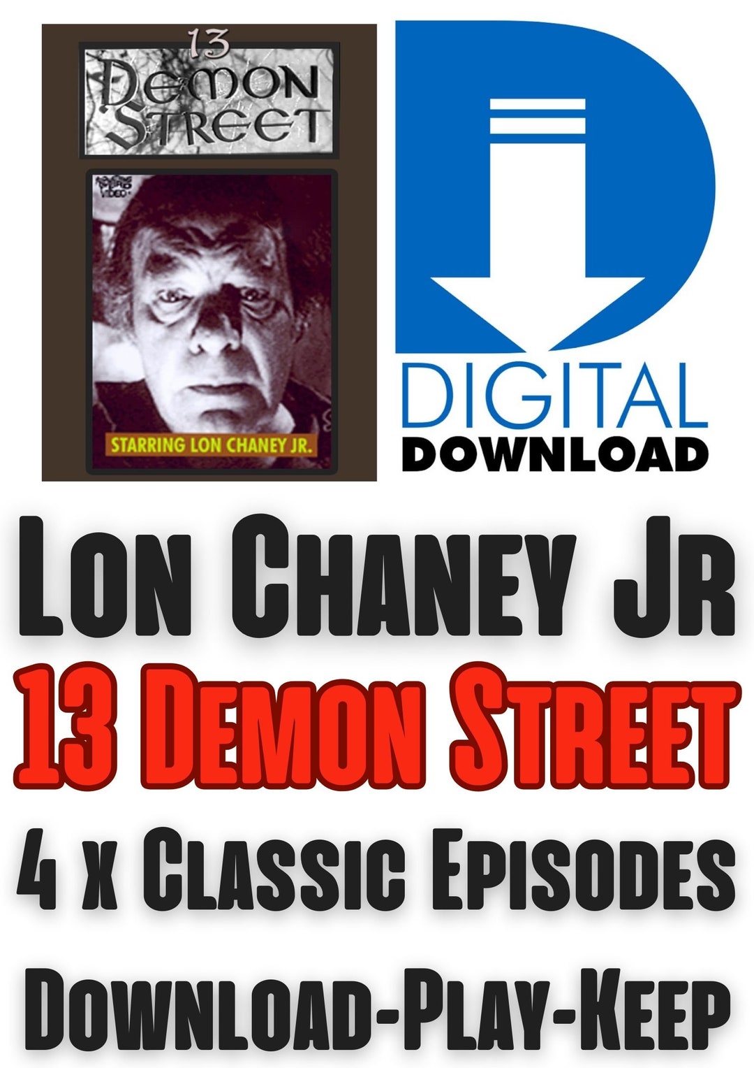 13 Demon Street Cult TV Series Lon Chaney Jr 4 Episodes Digital ...