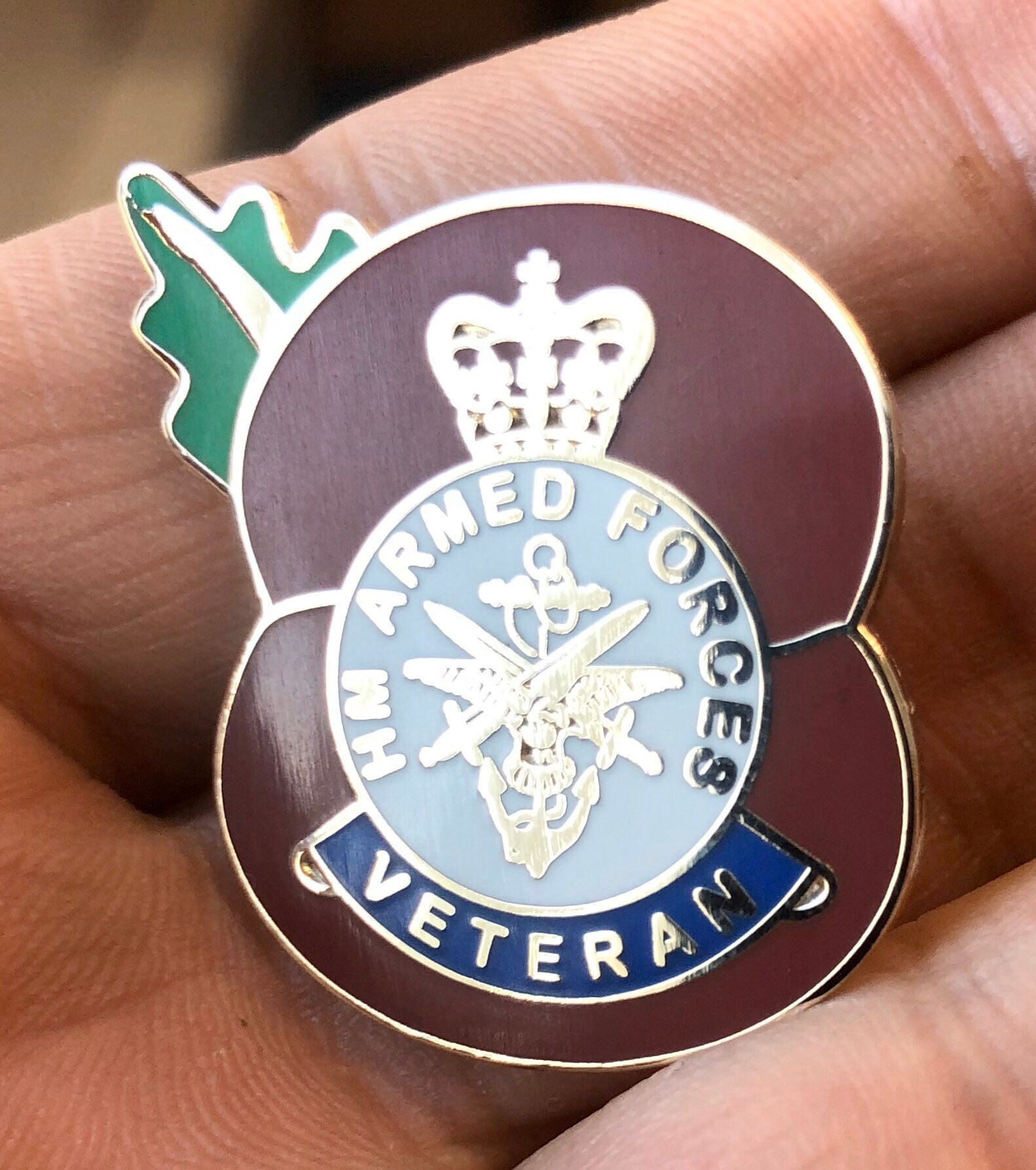 British Armed Forces Veteran Poppy Enamel Pin Badge - Etsy