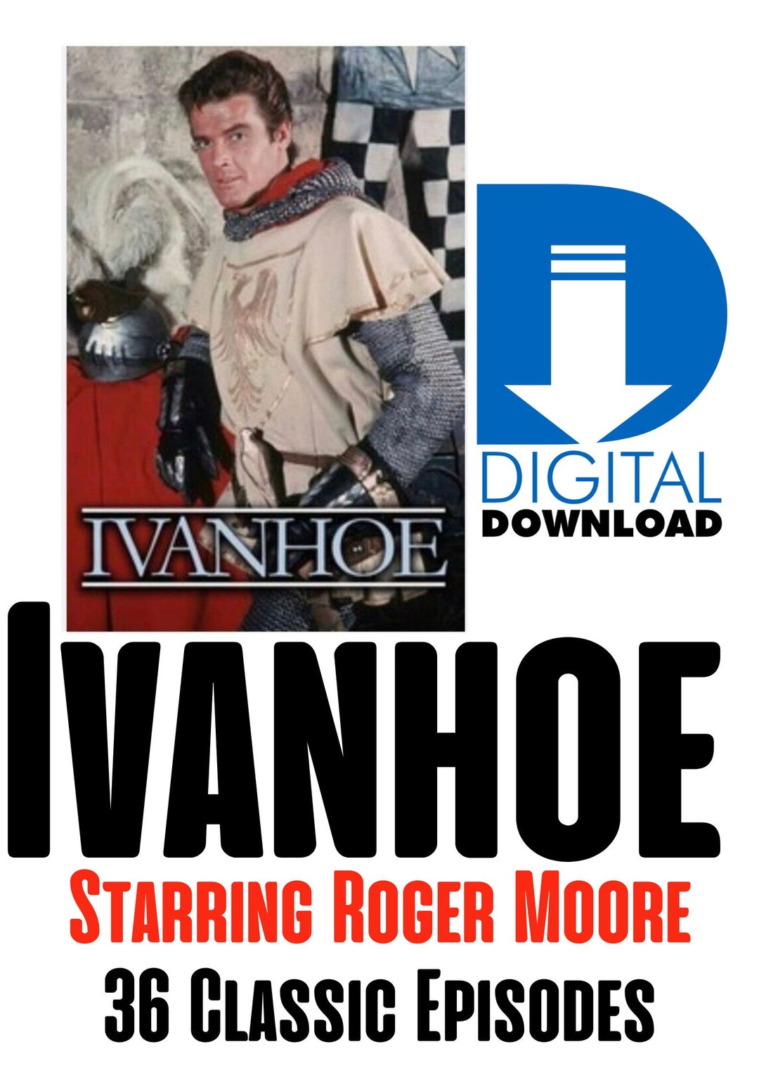 Ivanhoe Cult TV Series Roger Moore 36 Episodes Digital Download - Etsy