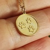14k Solid Gold Golden Retriever Dog Necklace Personalized Golden ...