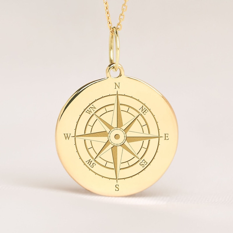 Compass Charm - Etsy