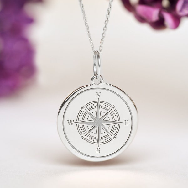 Compass Necklace - Etsy