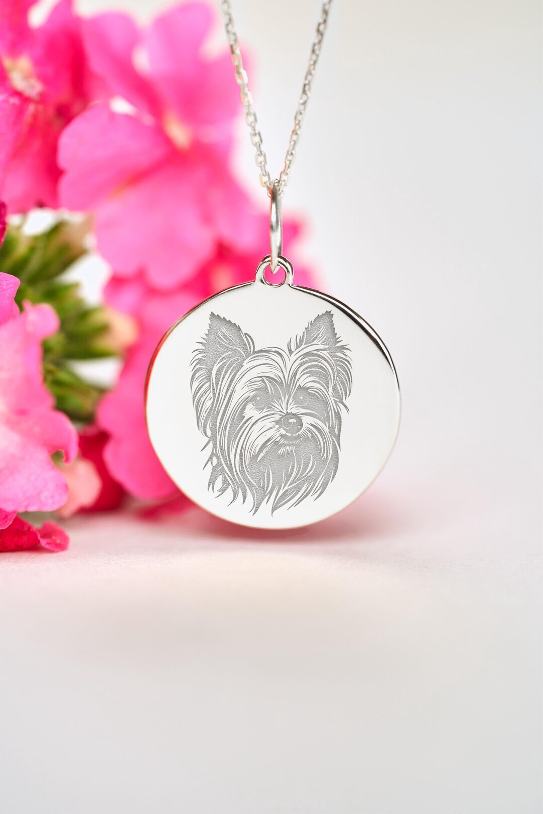 Yorkshire Terrier Necklace Sterling Silver • Personalized Yorkie ...