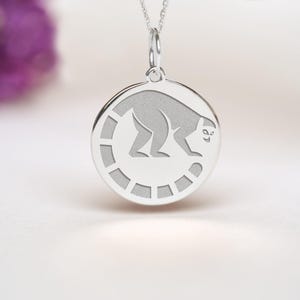 Sterling Silver Lemur Pendant • Personalized Jungle Animal Necklace ...