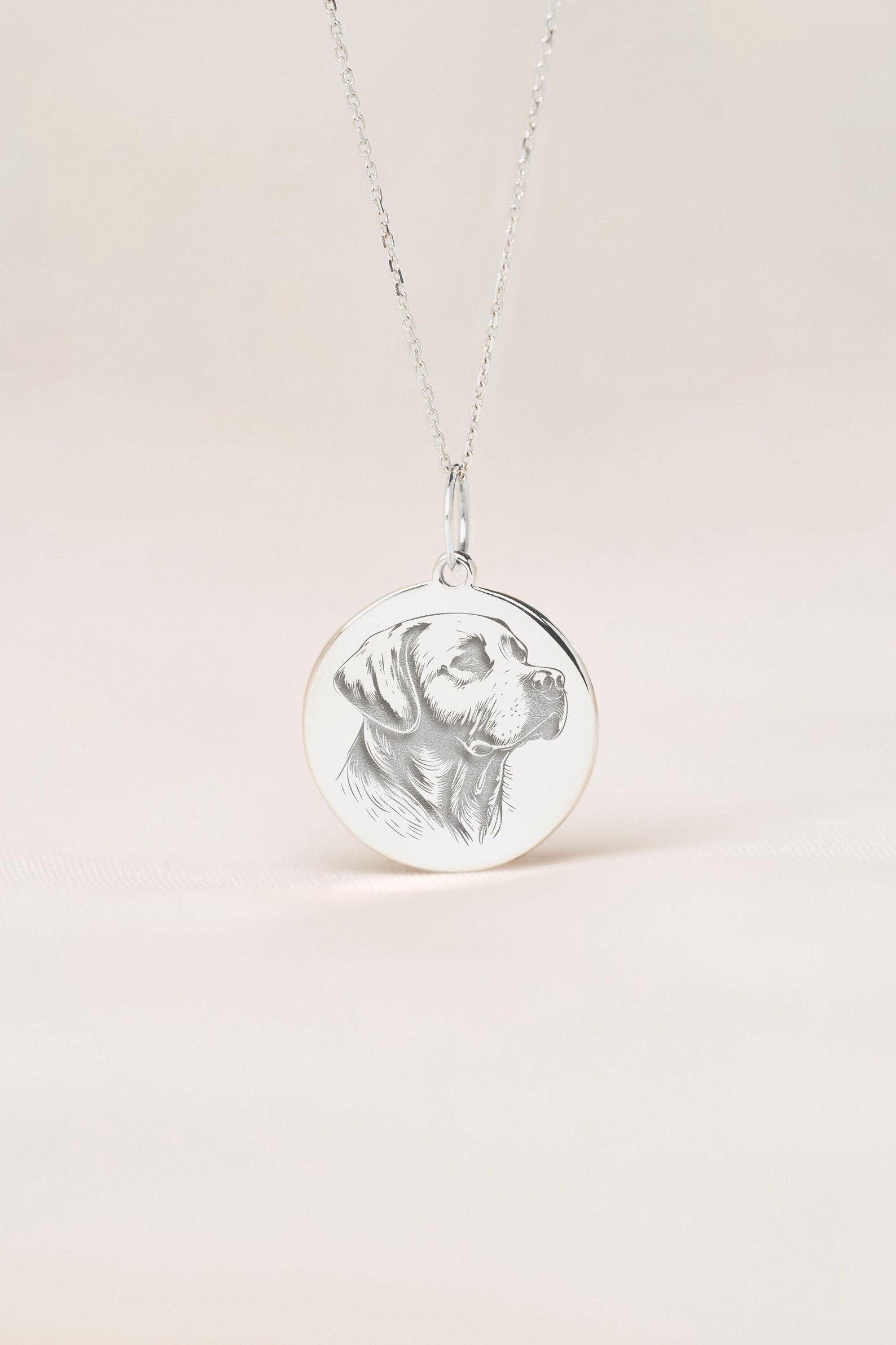 Sterling Silver Labrador Retriever Necklace • Personalized Dog Mom ...