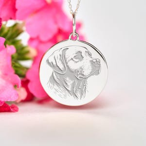 Sterling Silver Labrador Retriever Necklace • Personalized Dog Mom ...