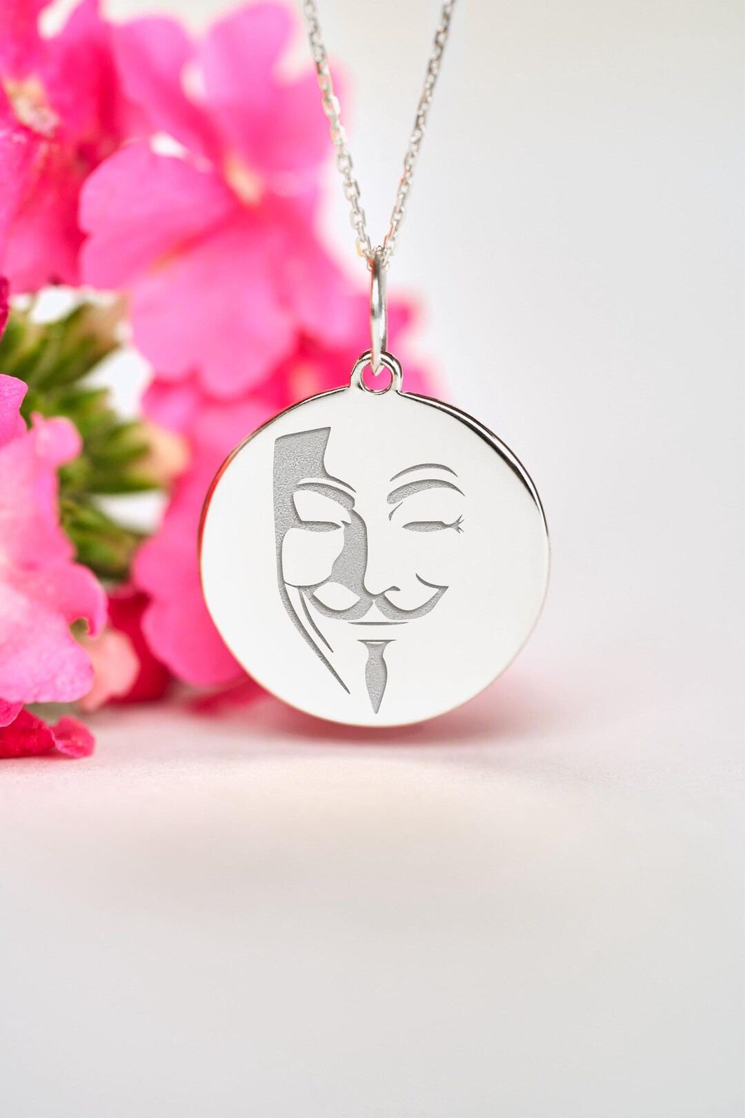 Sterling Silver Anonymous Pendant • Personalized Anonymous Necklace ...
