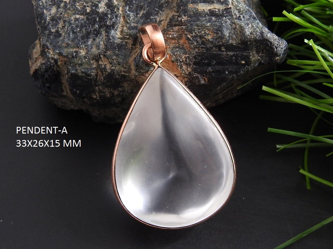 Crystal Quartz Copper Pendent/loose Stone/personalized Gift - Etsy