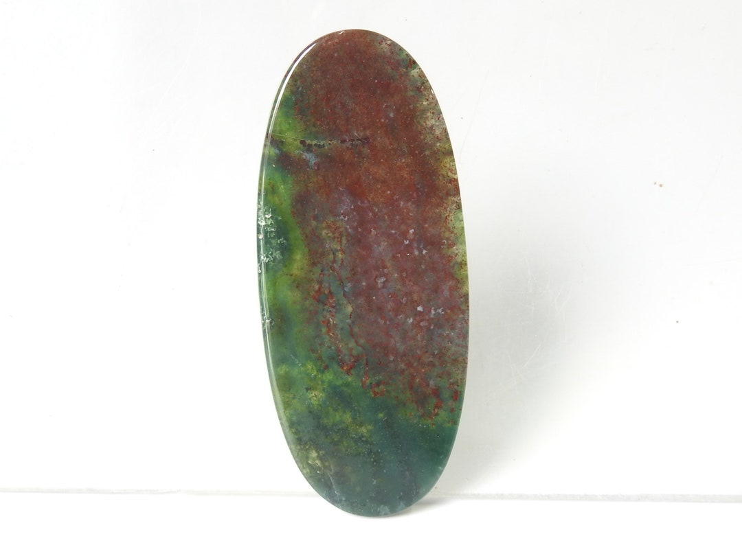 African Green Jasper Smooth Oval Cut Cabochon/74x32x4 MM Approx ...