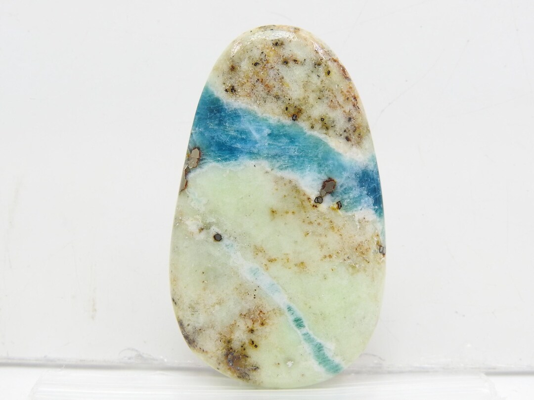 Linarite Smooth Fancy Shape Cabochon/41x25x7mm/handmade/healing Stone ...