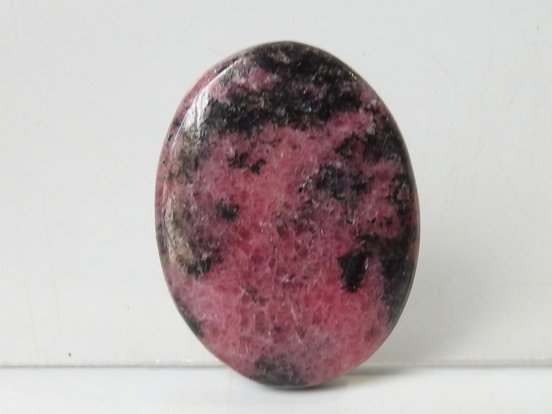 Rhodonite Smooth Oval Shape Cabochon/33x25x6 Mm/handmade/loose Stone ...