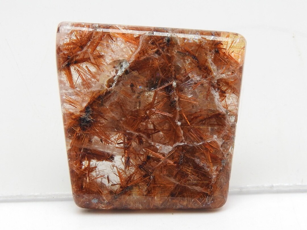 Copper Rutile Quartz Smooth Fancy Shape Cabochon/25x25x5mm Approx/for ...