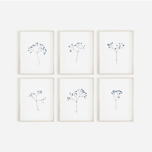 Printable Art,botanical Prints,modern Farmhouse,farmhouse Decor,blue ...